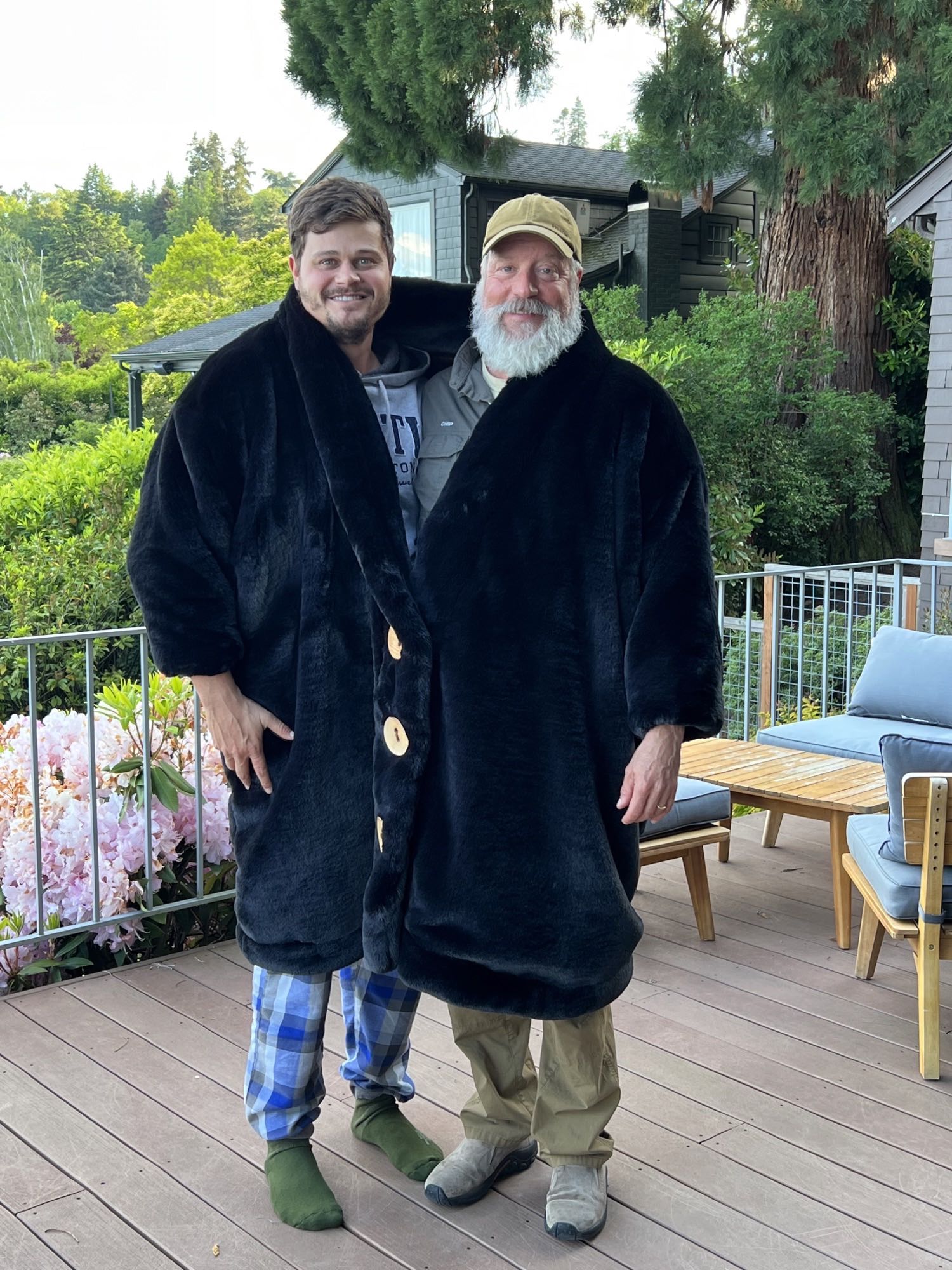 Faux Beaver Fur Two Person Sweaters – Cuddle Cardigans